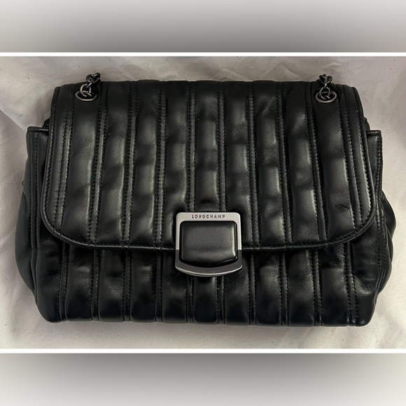 Longchamp | Bags | Longchamp Brioche Quilted Leather Chain Crossbody ...